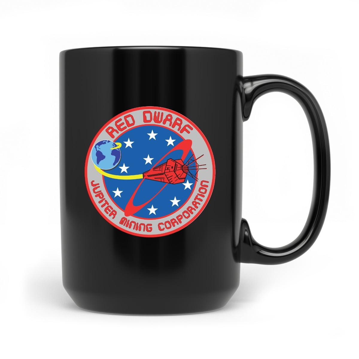 Red Dwarf Patch Design 15 oz UVDTF Black Ceramic Mug - Walmart.com