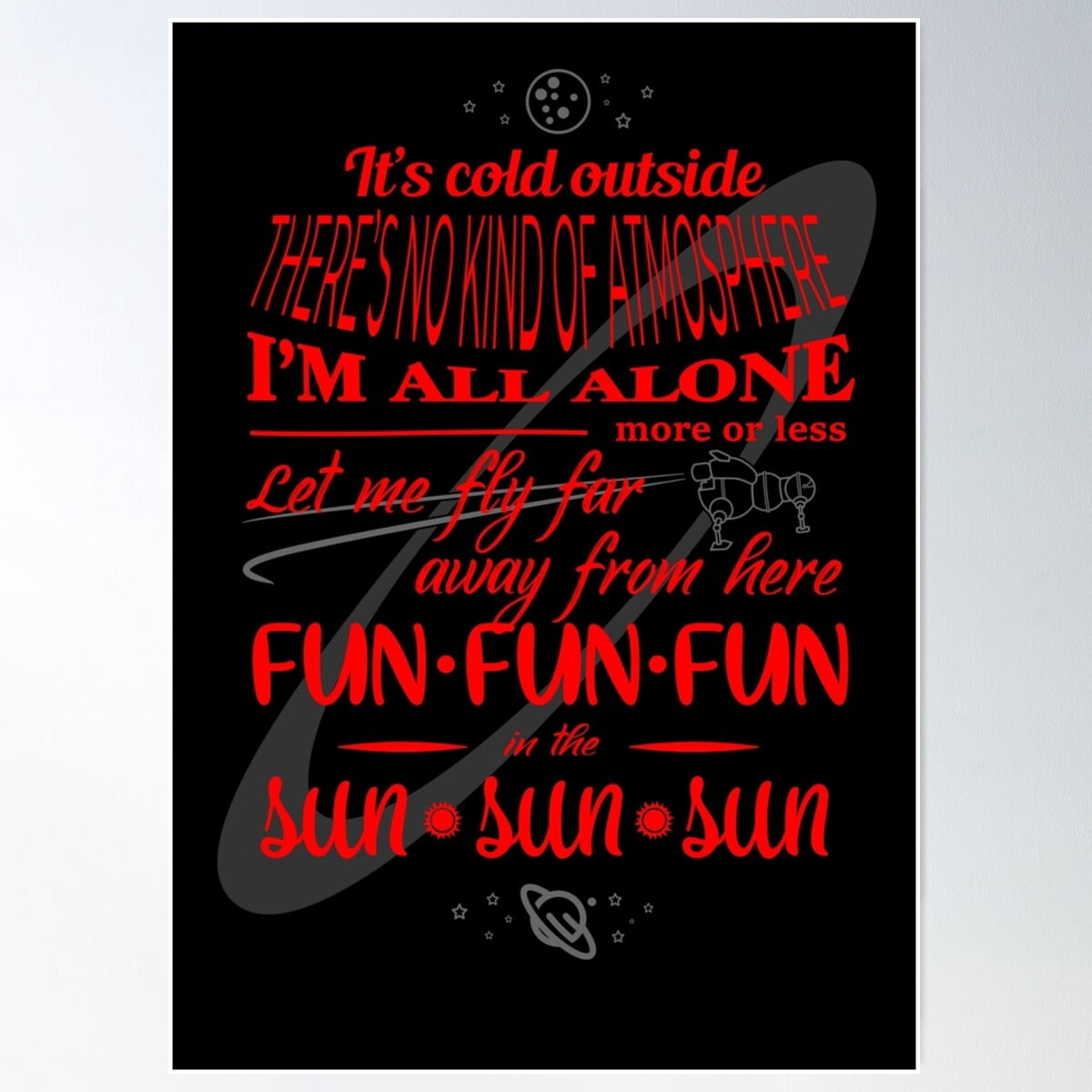 Red Dwarf Theme Song Poster Wall Art, Modern Wall Decor For Living Room ...
