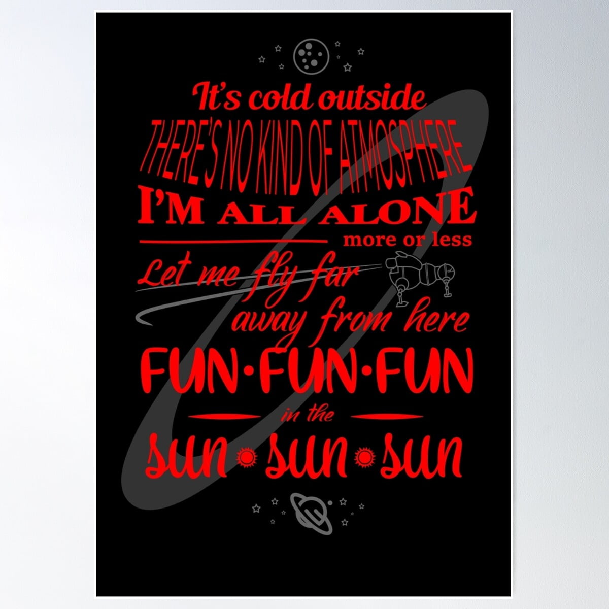 Red Dwarf Theme Song Poster Wall Art, Modern Wall Decor For Living Room ...