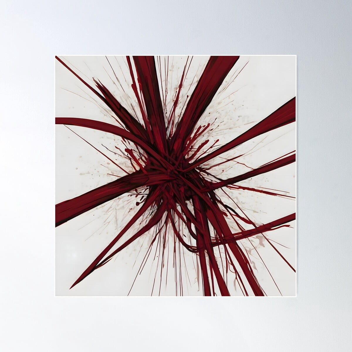 Red Dynamism - Modern Wall Art With Energetic Charisma Poster Wall Art ...