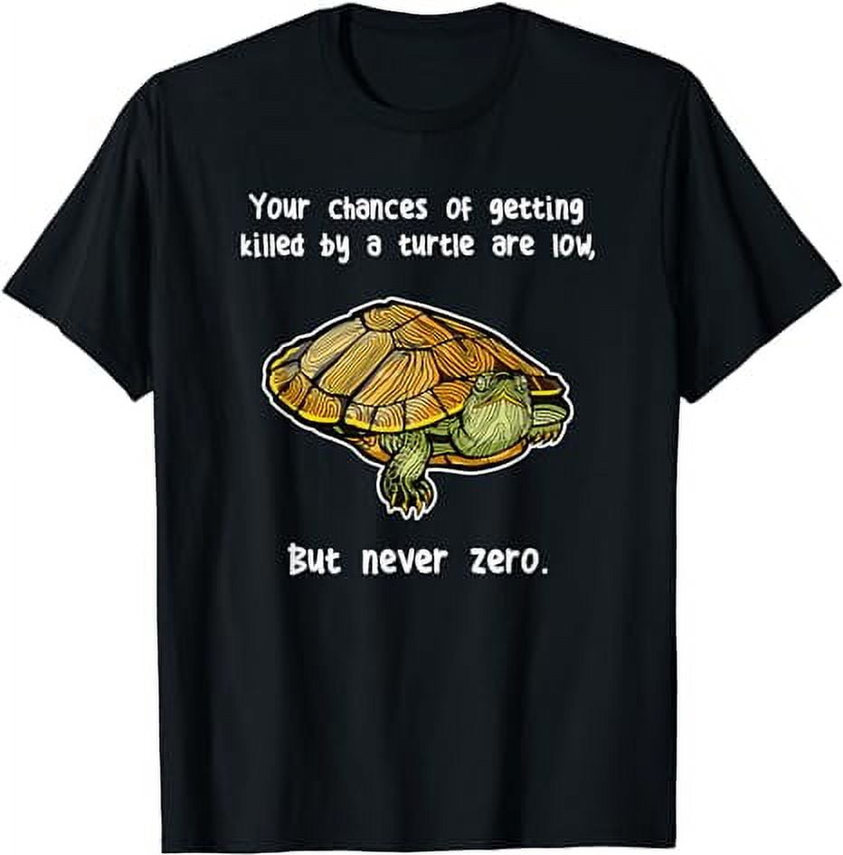 Red Eared Slider Turtle Never, Funny Cute Pet Reptile T-Shirt - Walmart.com