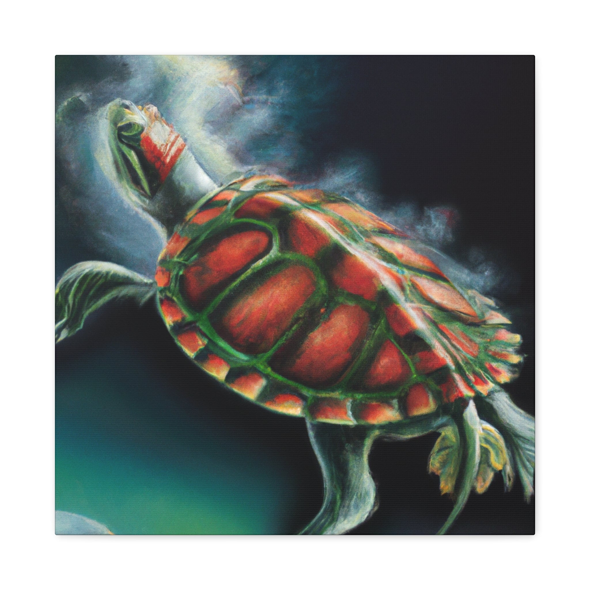 "Red-Eared Splendor Turtle" - Canvas - Walmart.com