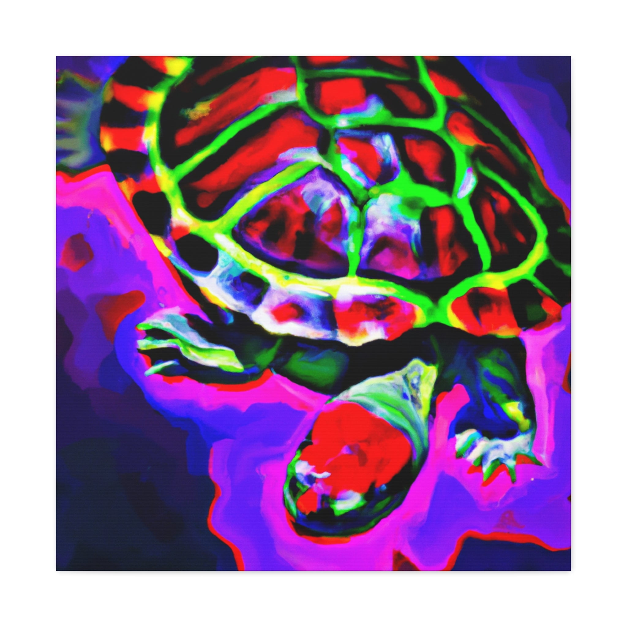 Red Eared Turtle Pop Canvas