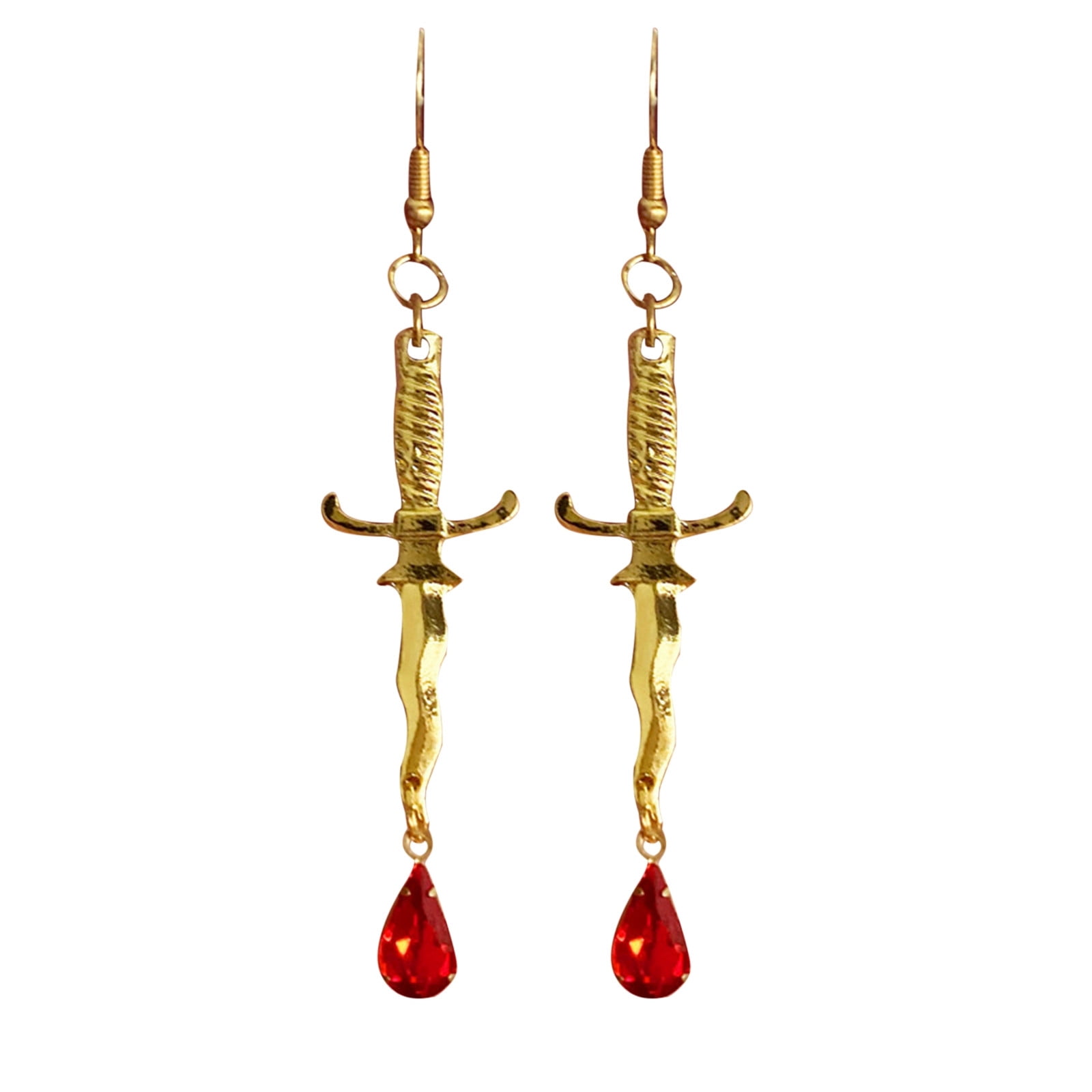 Red Earrings And Pendant Set Gothic Alloy Jewelry Earrings Valentine ...