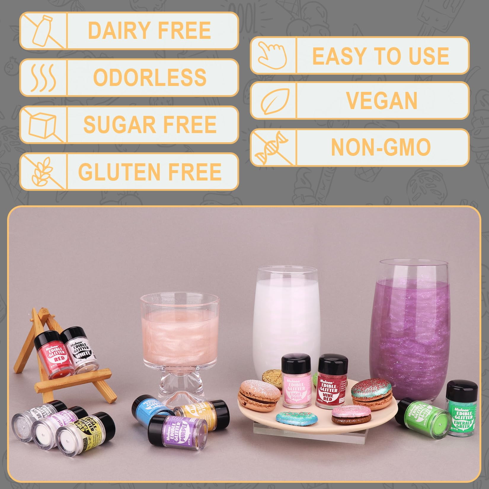 Red Edible Glitter SCH4 - Food Grade Luster Dust 5 Grams Edible Glitter ...