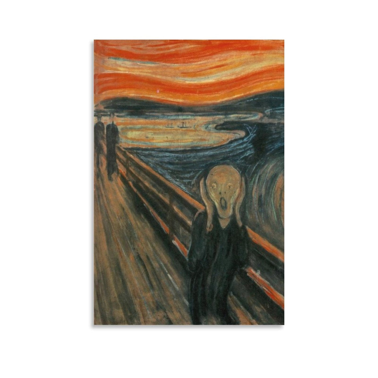Red Edvard Munch The Scream Poster Wall Art Poster Scroll Canvas ...