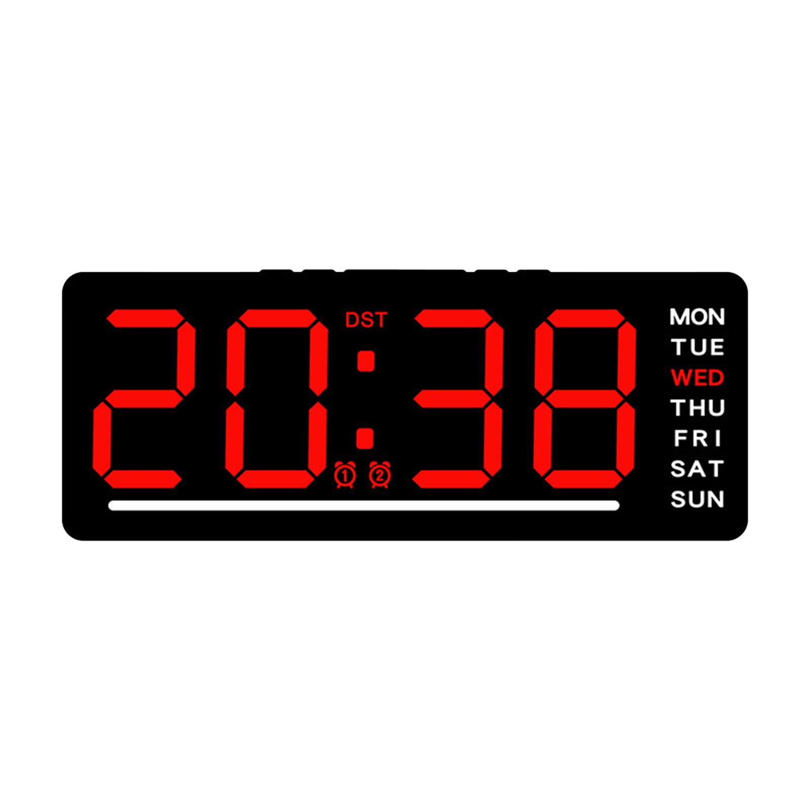 Red Electronic Clock Multi Functional Digital Alarm Clock Date ...