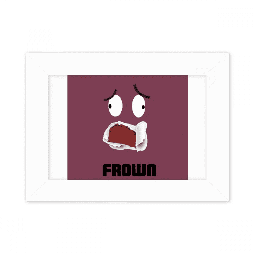Red Emotion Worry Frown Eyebrow Photo Mount Frame Picture Art Painting ...