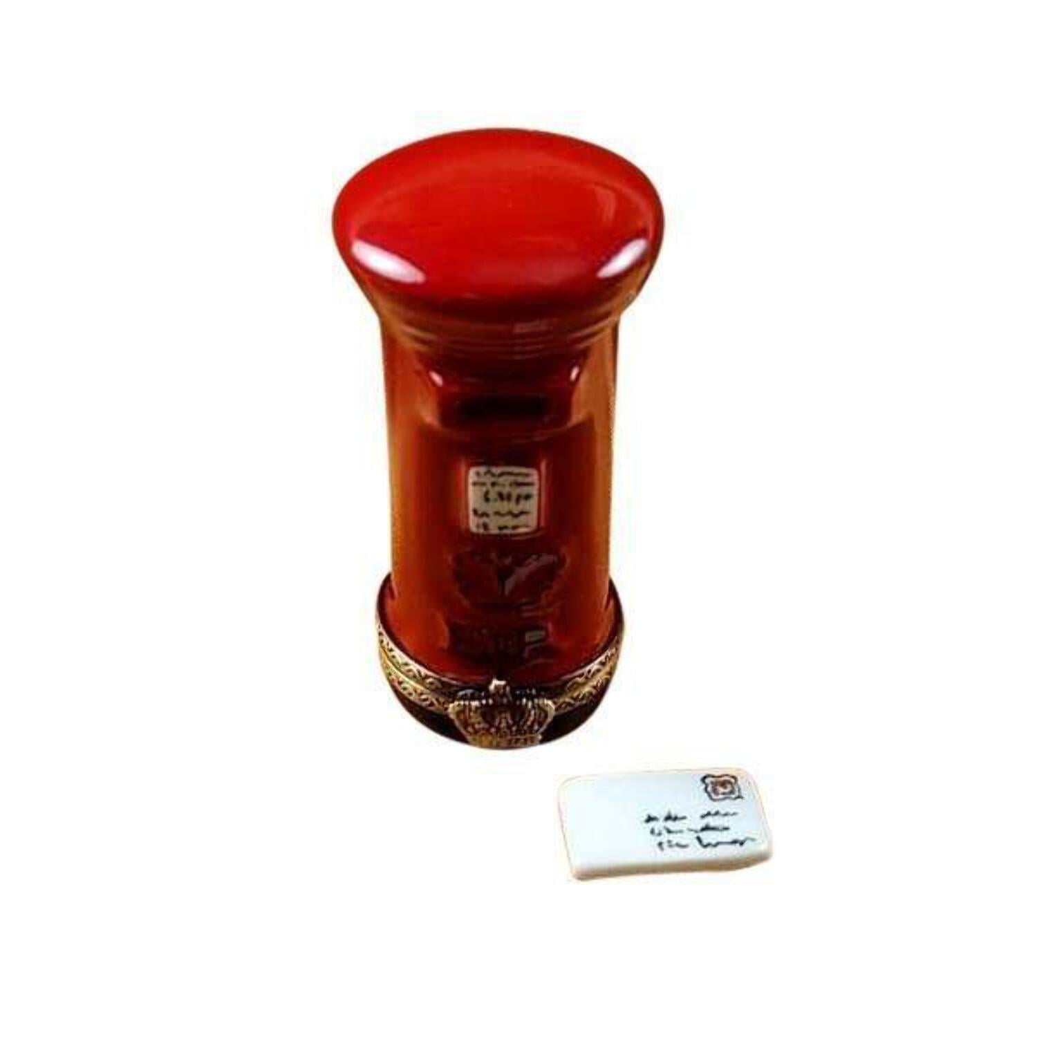 Red English Post Limoges Box Limoges Box Porcelain Figurine - Walmart.com