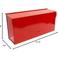 Red Envelope Wall Mount Mailbox, Rust Resistant Metal Outdoor Mailbox ...