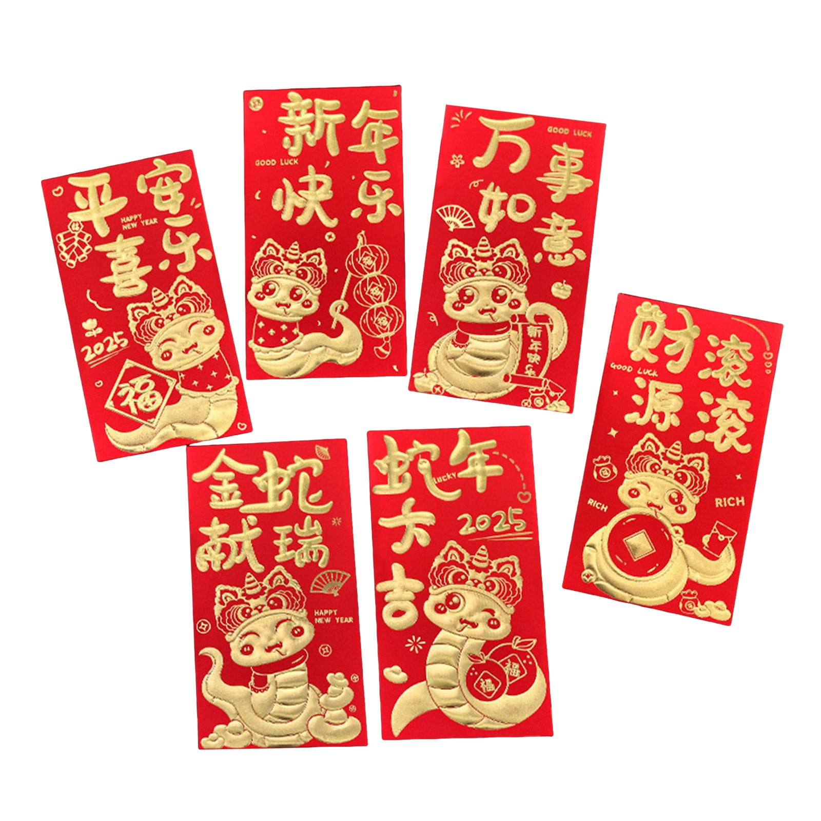 Red Envelopes 2025,Asian Lunar New Year Snake Red Envelope Foldable ...
