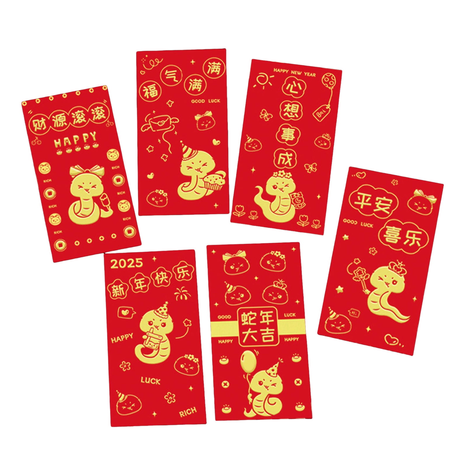 Red Envelopes 2025,Asian Lunar New Year Snake Red Envelope Foldable ...