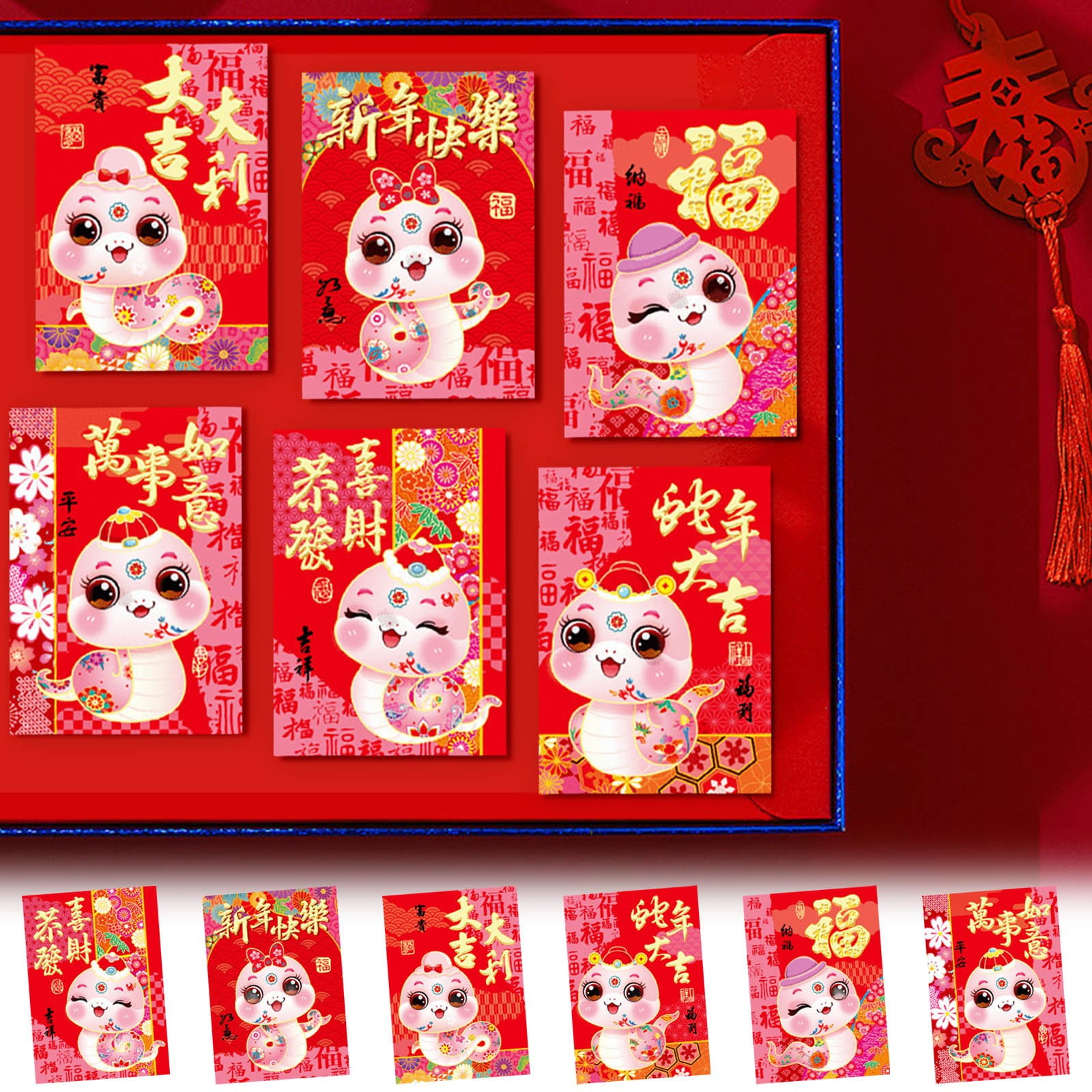 Red Envelopes Chinese New Year,6Pcs Year of the Snake Red Envelope ...