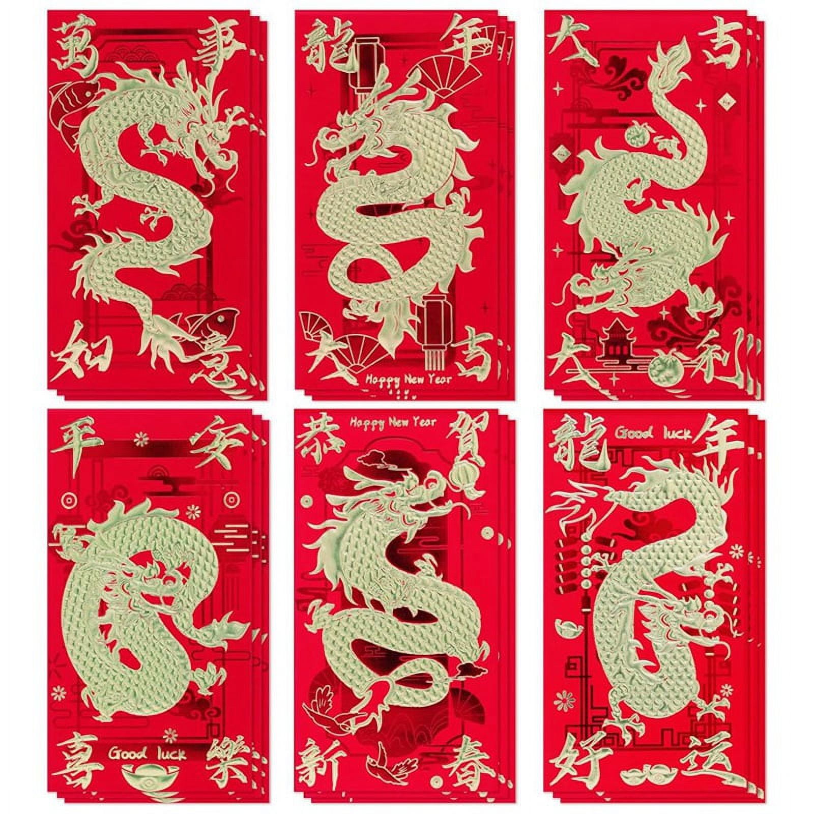 Red Envelopes Chinese New Year Dragon 2024, Lunar New Year of the ...