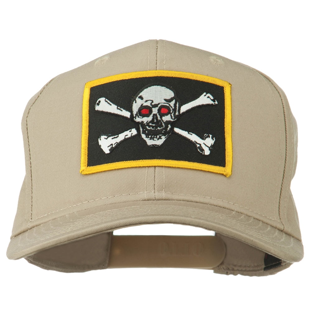 Red Eye Skull Choppers Patched Cap - Khaki OSFM - Walmart.com