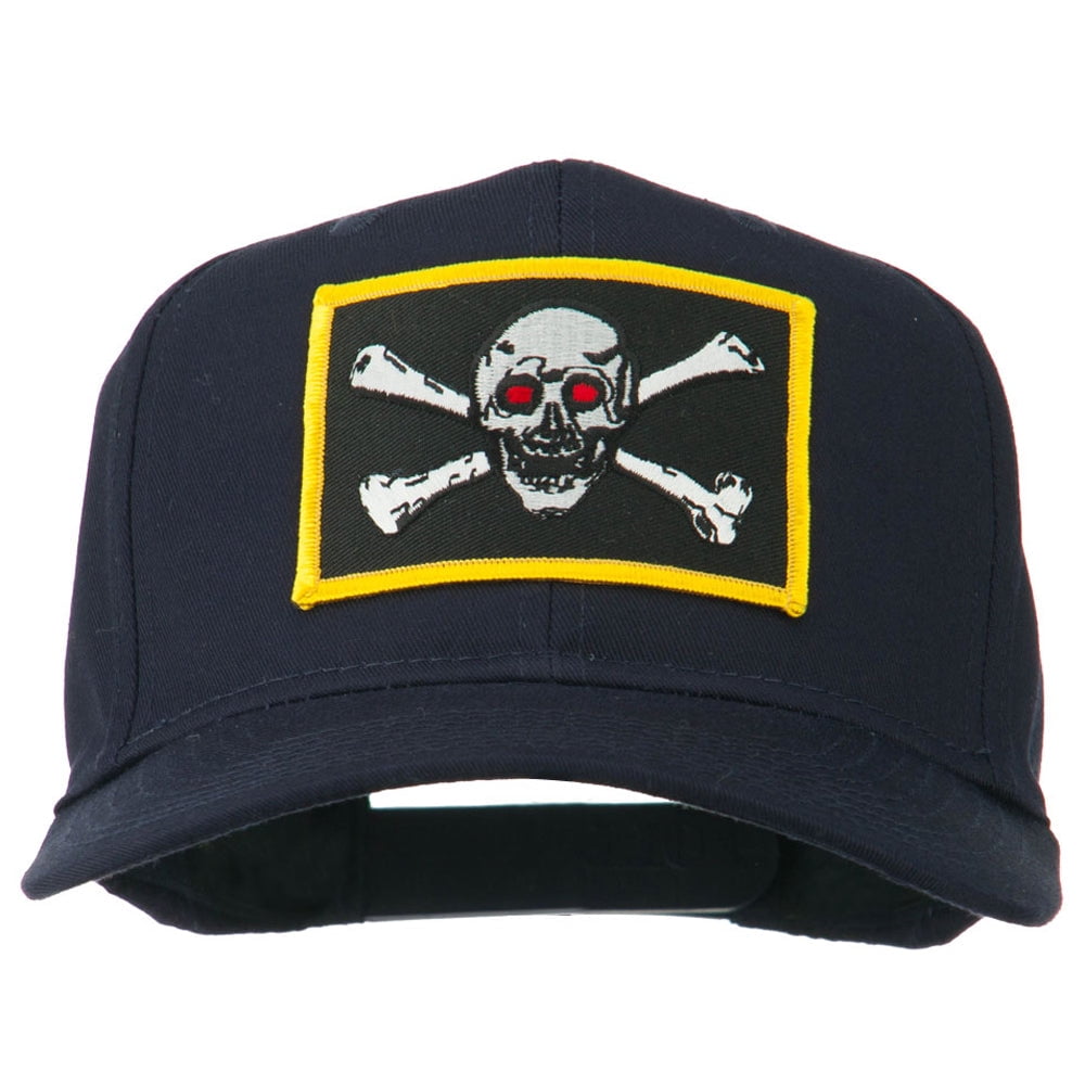 Red Eye Skull Choppers Patched Cap - Navy OSFM - Walmart.com