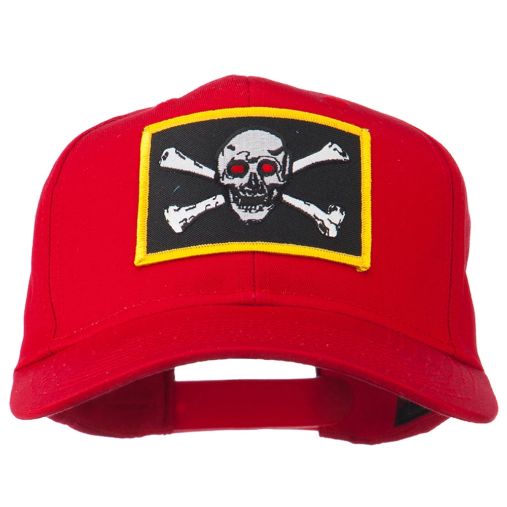 Red Eye Skull Choppers Patched Cap - Red OSFM - Walmart.com
