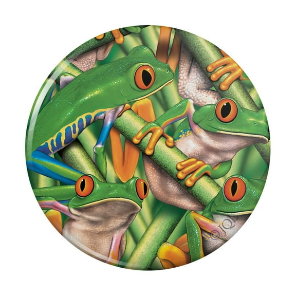 Red Eyed Tropical Rainforest Frogs Kitchen Refrigerator Locker Button ...
