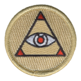 Red Eye in Triangle Patrol Patch (Sew-on) - ClassB - Walmart.com