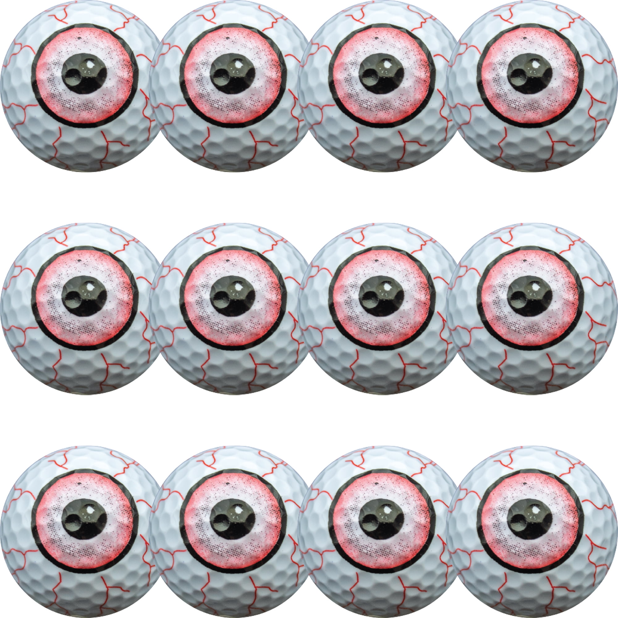 Red Eyeball Golf Balls – 12-Pack Scary Halloween Bloodshot Eye Golf ...