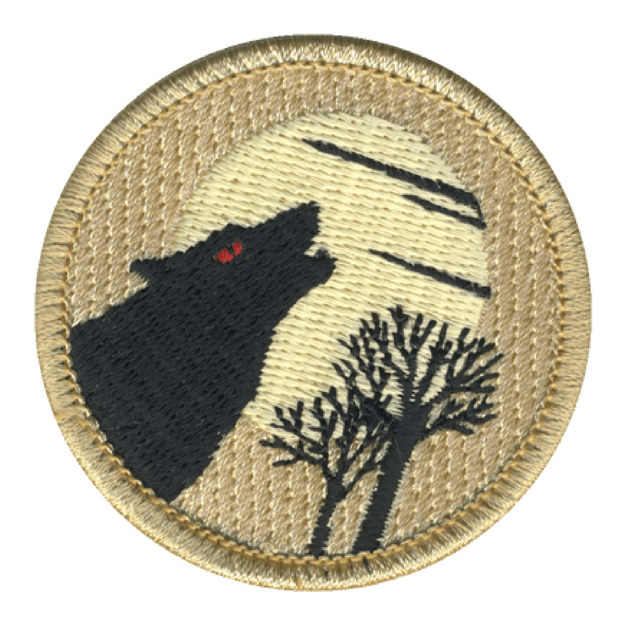 Red Eyed Howling Wolf Patrol Patch (Sew-on) - ClassB - Walmart.com