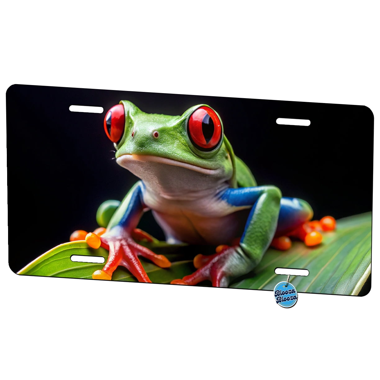 Red Eyed Tree Frog On Leaf Metal Novelty License Plate - Walmart.com