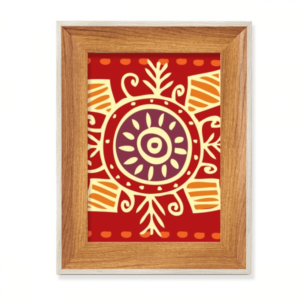 Red Eyes Mexico Totems Ancient Civilization Desktop Wooden Photo Frame ...