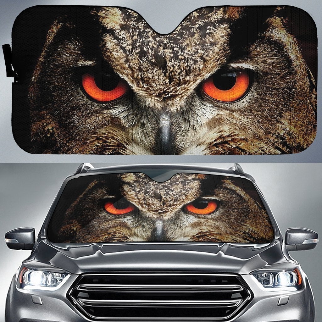 Red Eyes Of Owl Car Sunshade, Car Windshield, Auto Sun Shades - Walmart.com