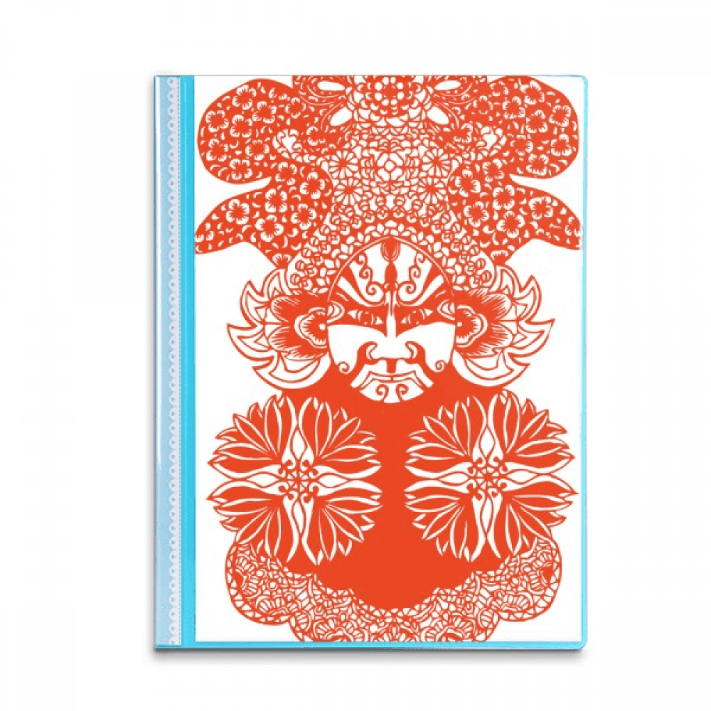 Red Facial Head Beijing Opera Paper-cut Book Sheet Protectors Portfolio ...