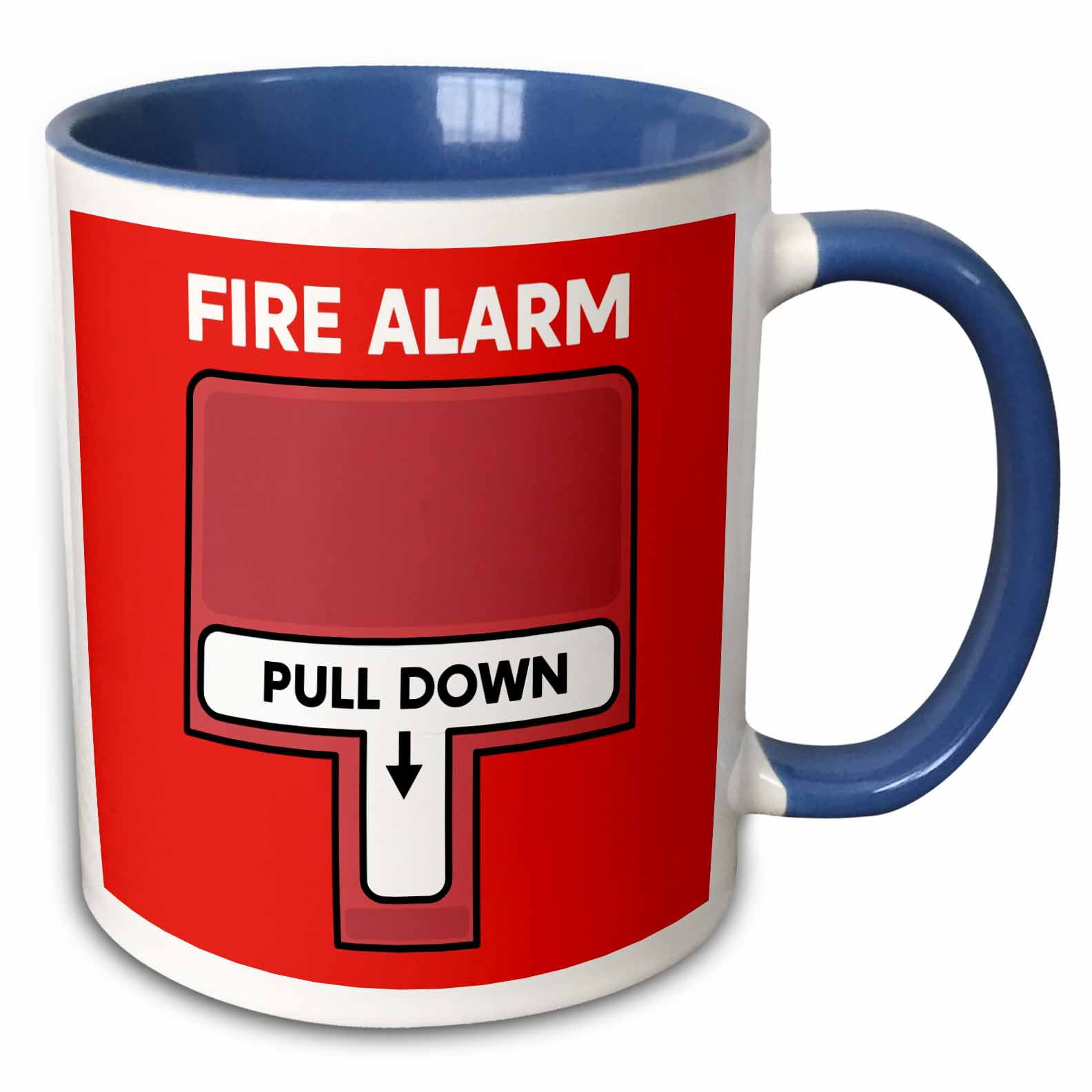 3drose, Red Fake Fire Alarm Novelty Printed Funny Firefighter ...