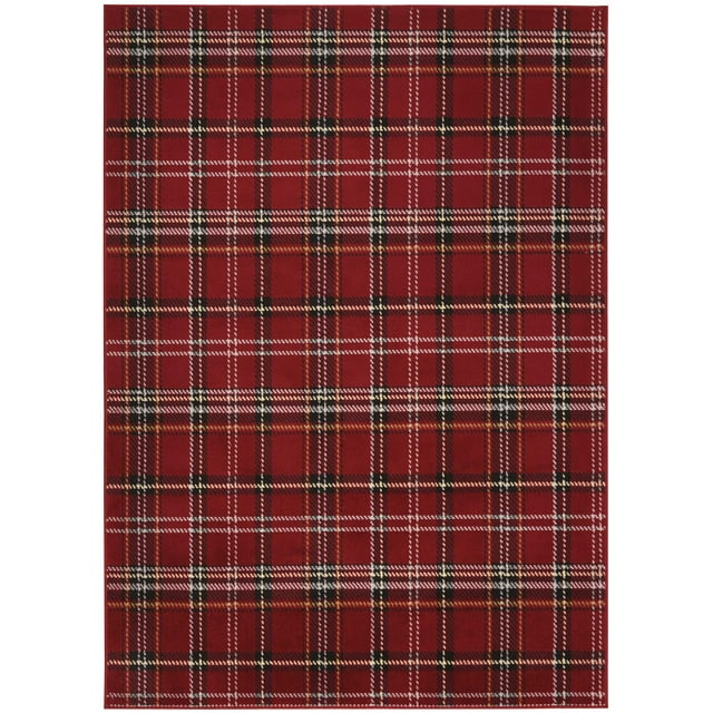 Red Farmhouse Plaid Area Rug by Pinewood Grove - Walmart.com