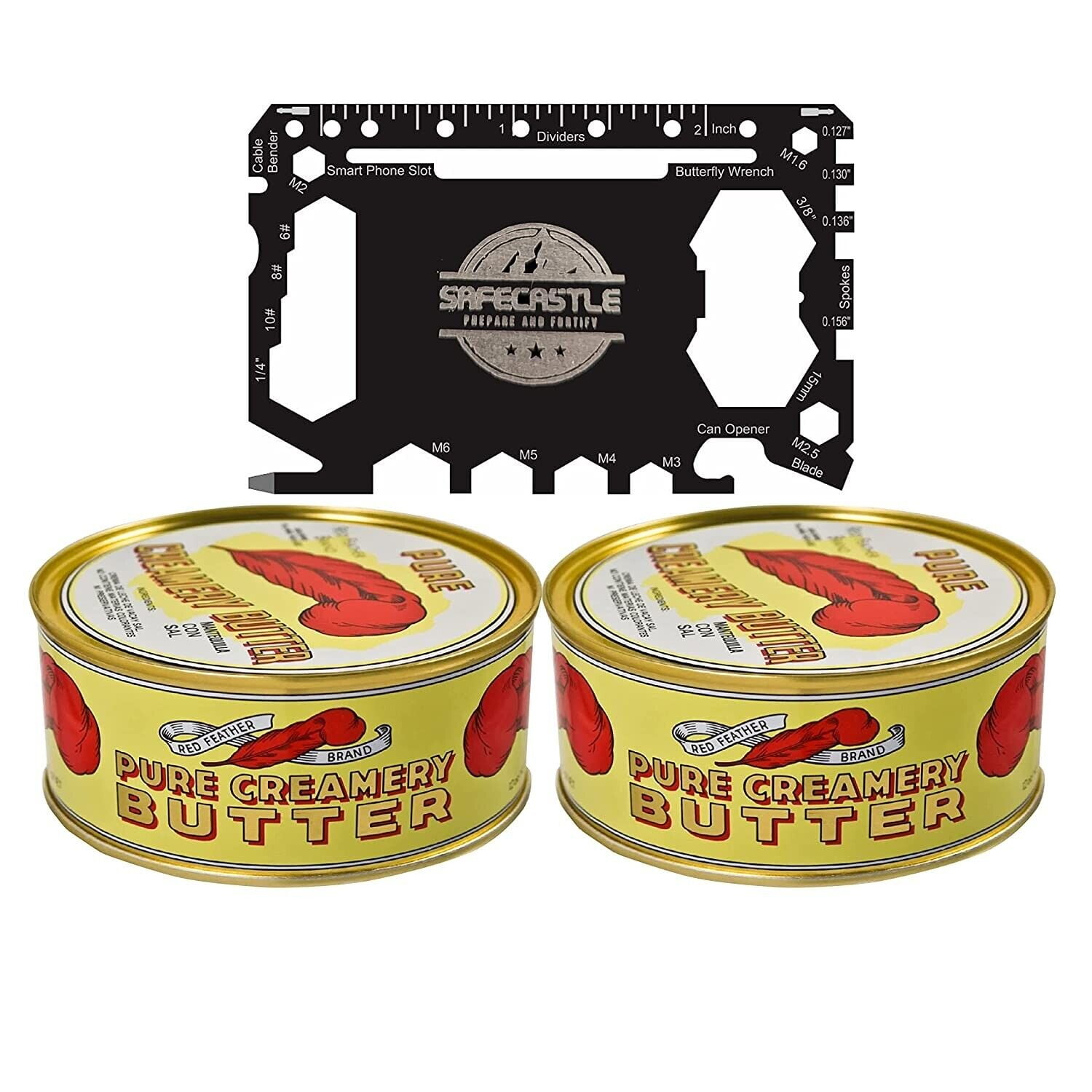 Red Feather Pure Canned Butter from New Zealand W/ Safecastle 46 in One ...