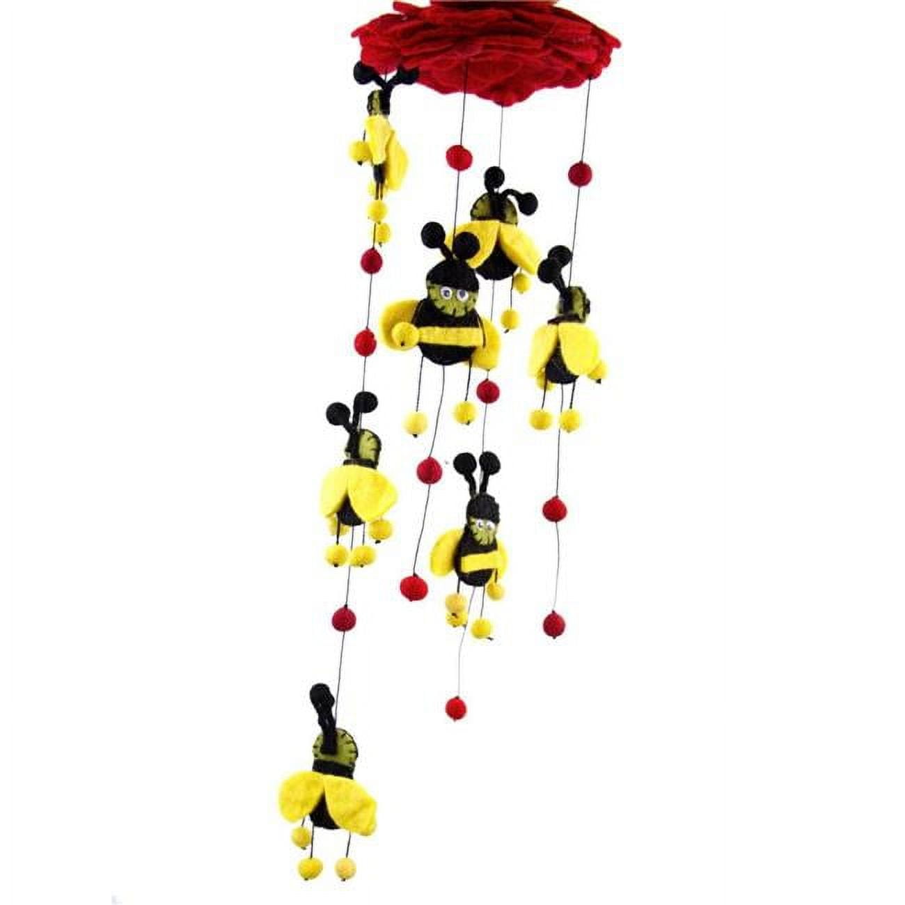 Red Felt Bumble Bee Mobile Global Groove - Walmart.com