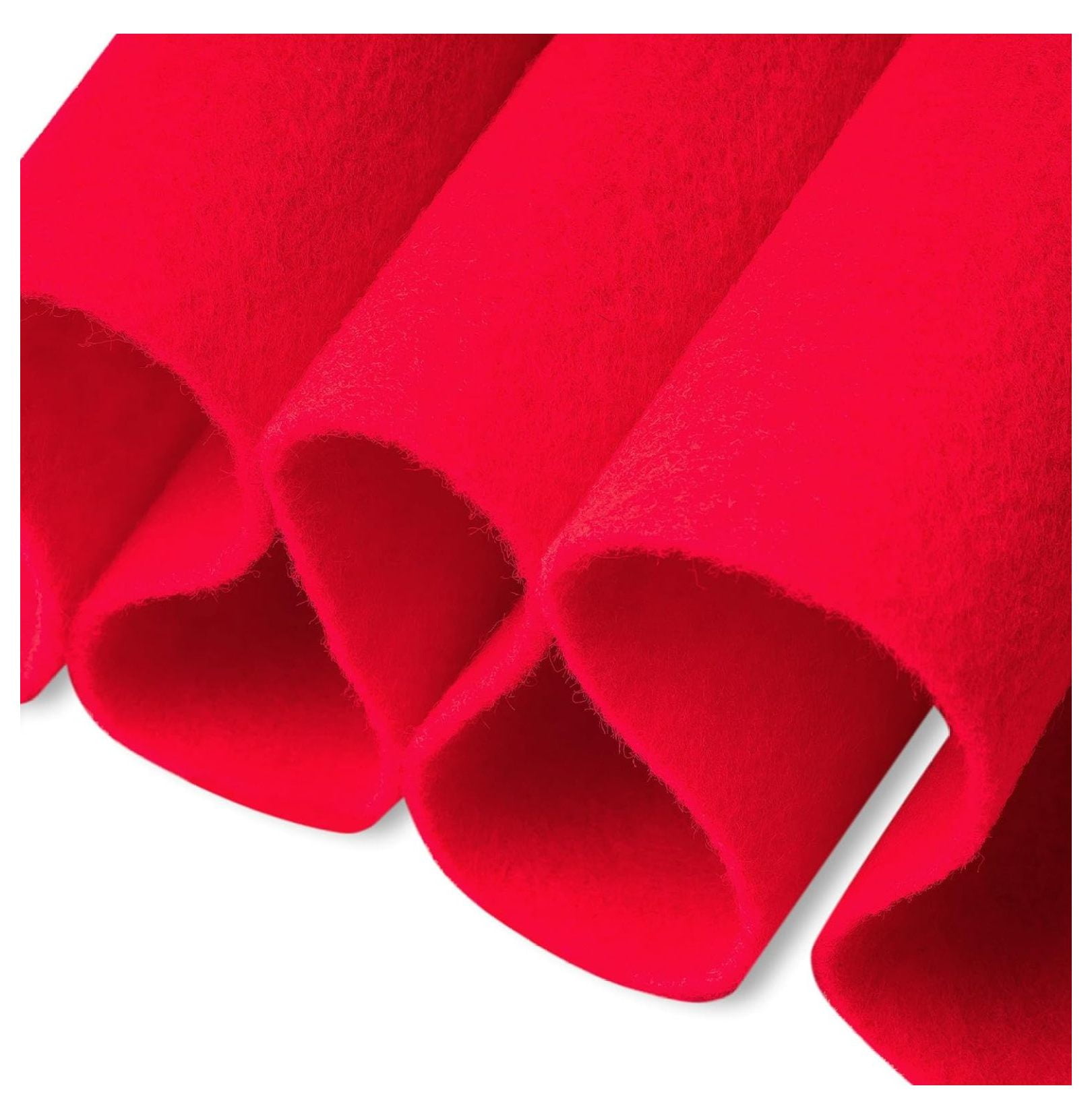 Red Felt Fabric – 36" Wide x 9 Feet – Soft 1.6mm Thick Felt Material ...