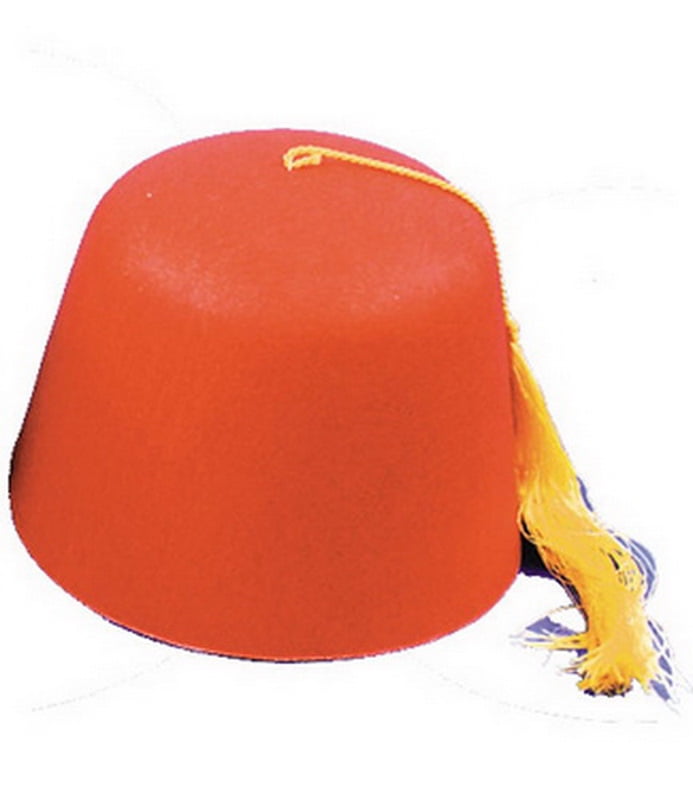 Red Felt Fez One Size Adult Halloween Accessory - Walmart.com
