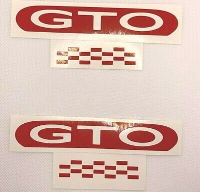 Red Fender Emblem Lettering Overlay Decal Set 2004-2005 Pontiac GTO ...