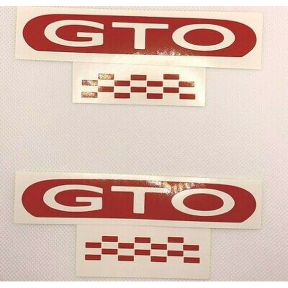 Red Fender Emblem Lettering Overlay Decal Set 2004-2005 Pontiac GTO ...