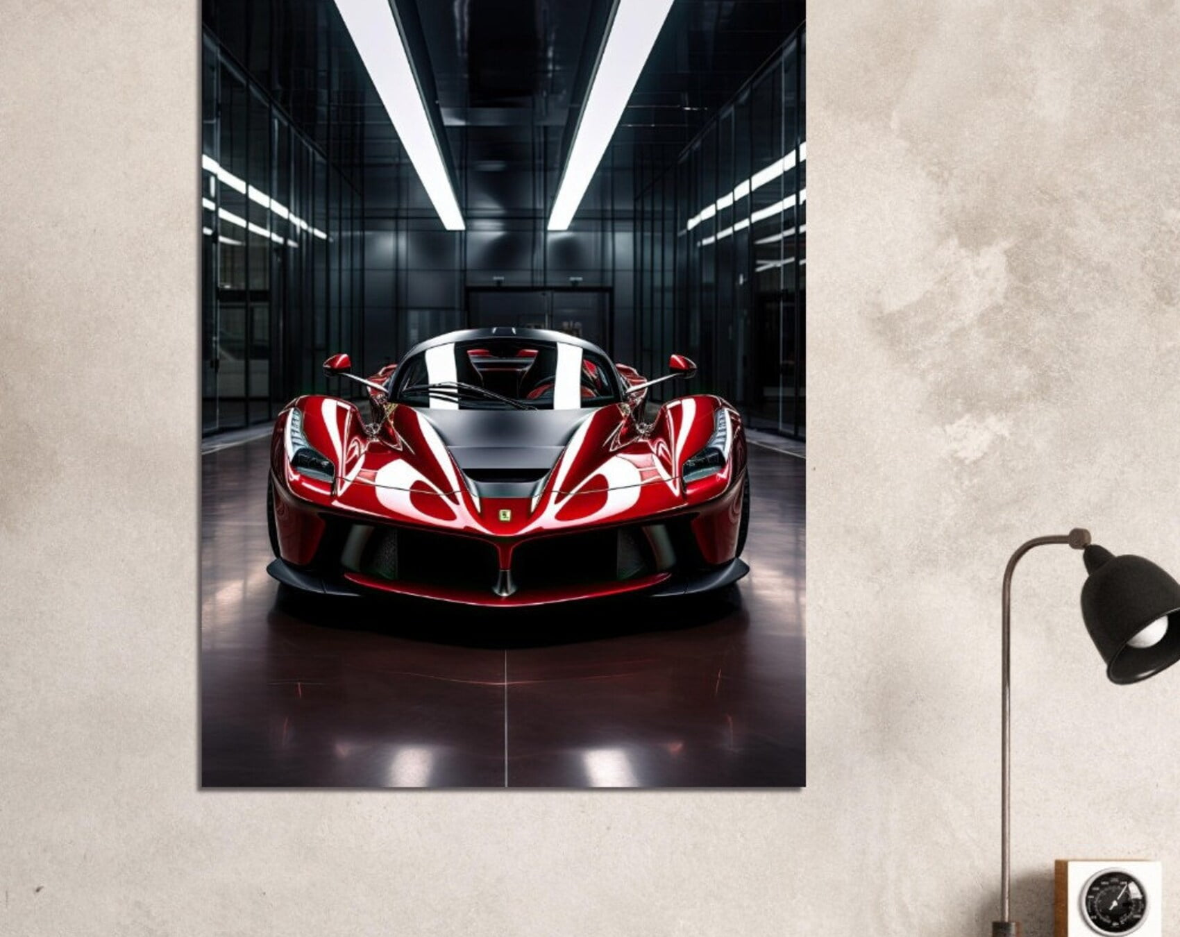 Red Ferrari LaFerrari Aperta Poster Supercar Wall Art Luxury Car Print ...