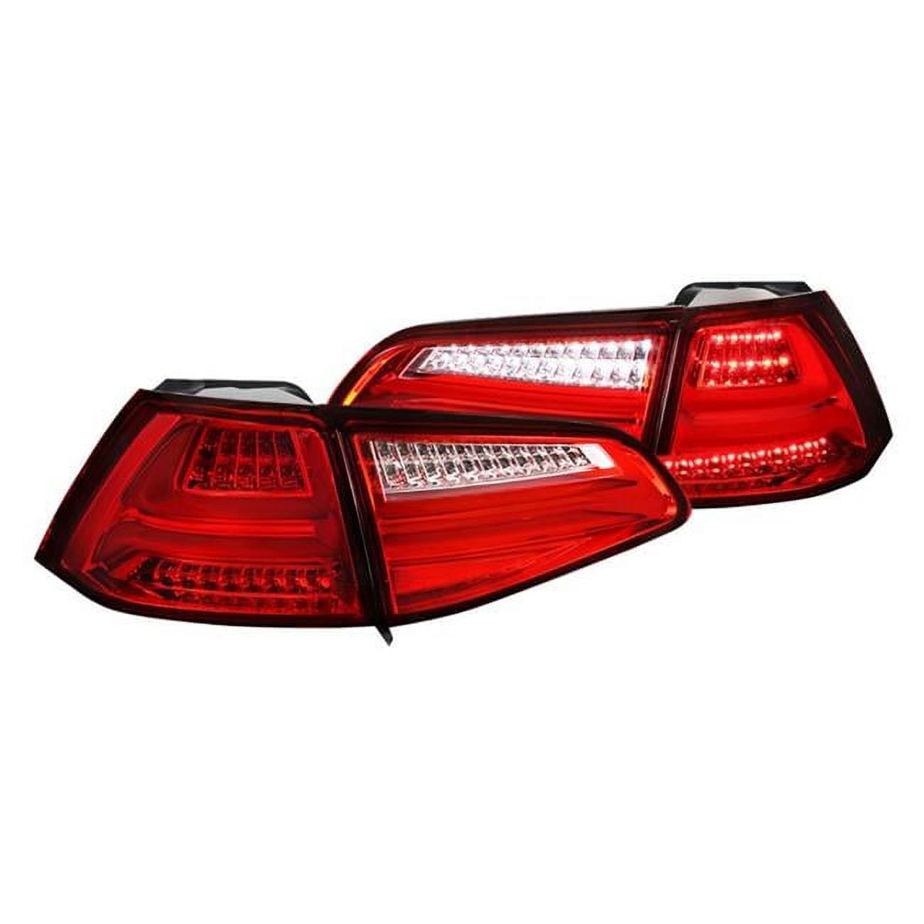 Red Fiber Optic LED Tail Lights for 2015 & Up Volkswagen Golf MK7 ...