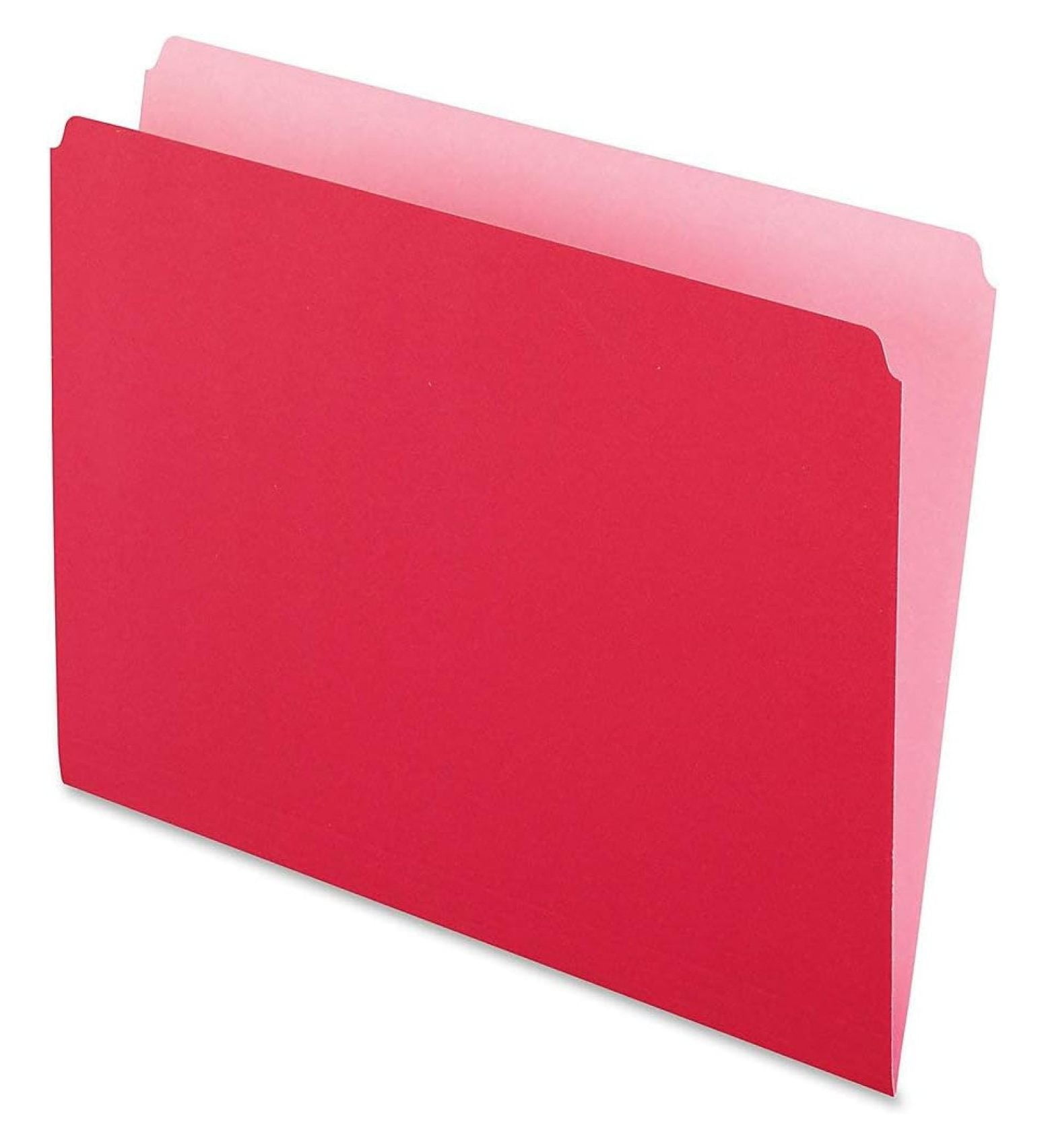 Red File Folders Letter Size - 100 Pack Two-Tone Color Folders with ...