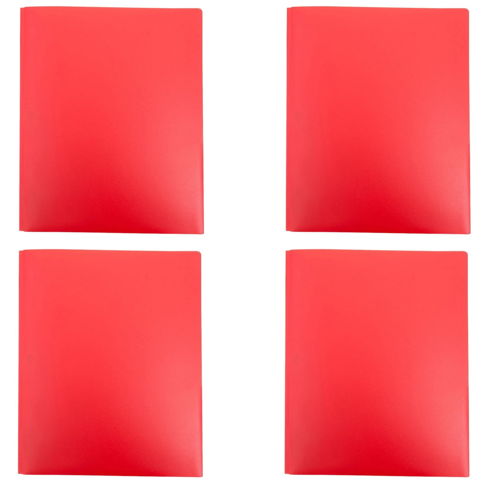 Red Filing Two-Pocket Folder, Three-Hole Punch Prong Fasteners, Letter ...