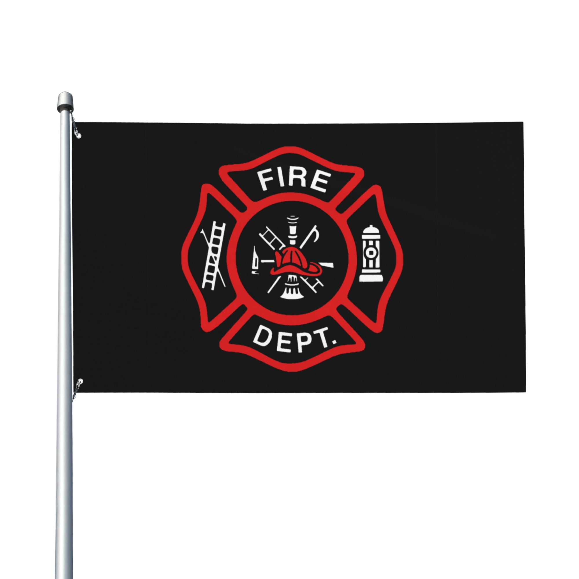Red Fire Department Badge Flag Home Garden Flag Banner Breeze Flags For ...