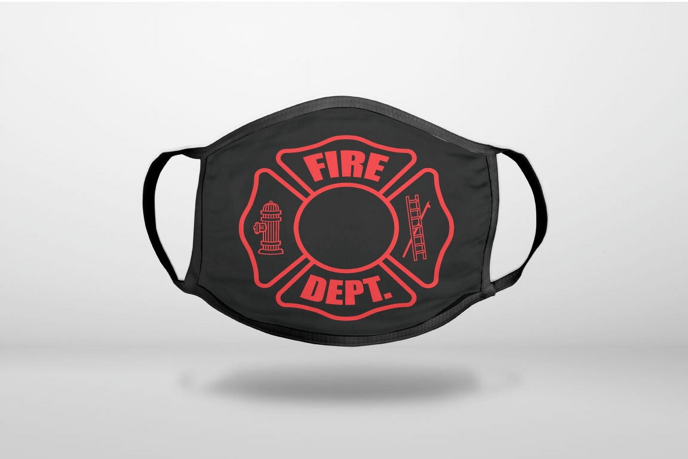 Red Fire Department Maltese Cross - 3-Ply Reusable Soft Cloth Face ...