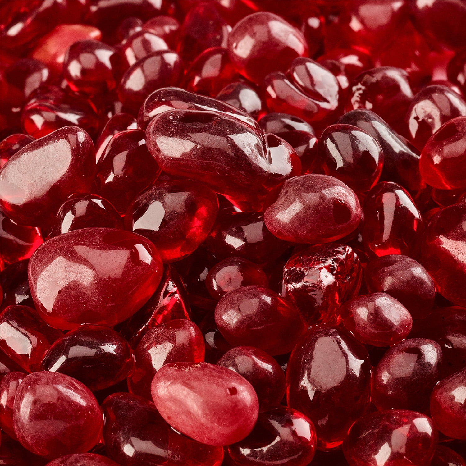 Red Fire Glass | Marlboro Red, Fire Glass Dots, 3/8" | 10 lbs - Walmart.com