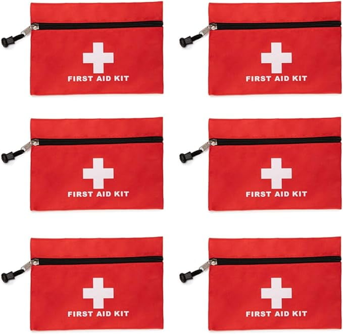 Red First Aid Bag Empty First Aid Kit Empty Waterproof First Aid Pouch ...