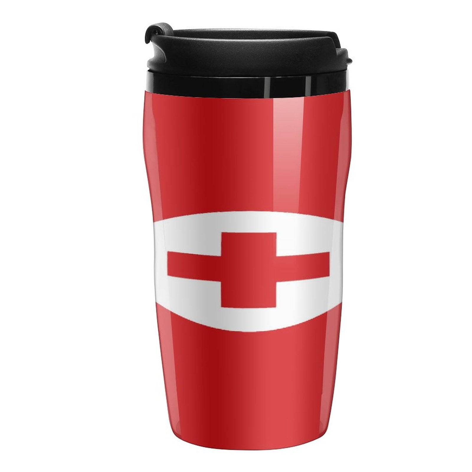Red First Aid Logo Simple Medical Double Walled Coffee Cup Plastic ...