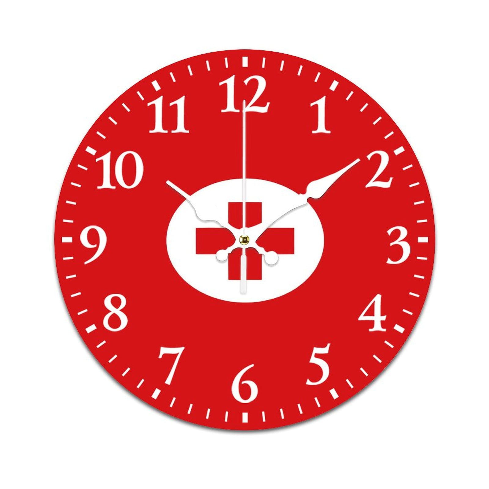 Red First Aid Logo Simple Medical Wall Clock Modern Design Clocks Wall ...