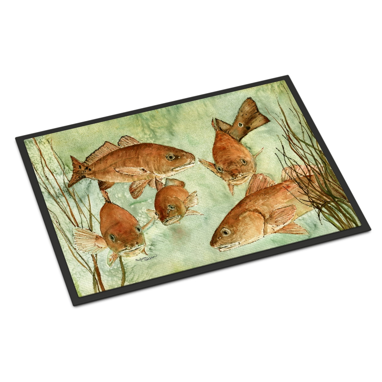 Red Fish Swim Doormat 24x36 - Walmart.com