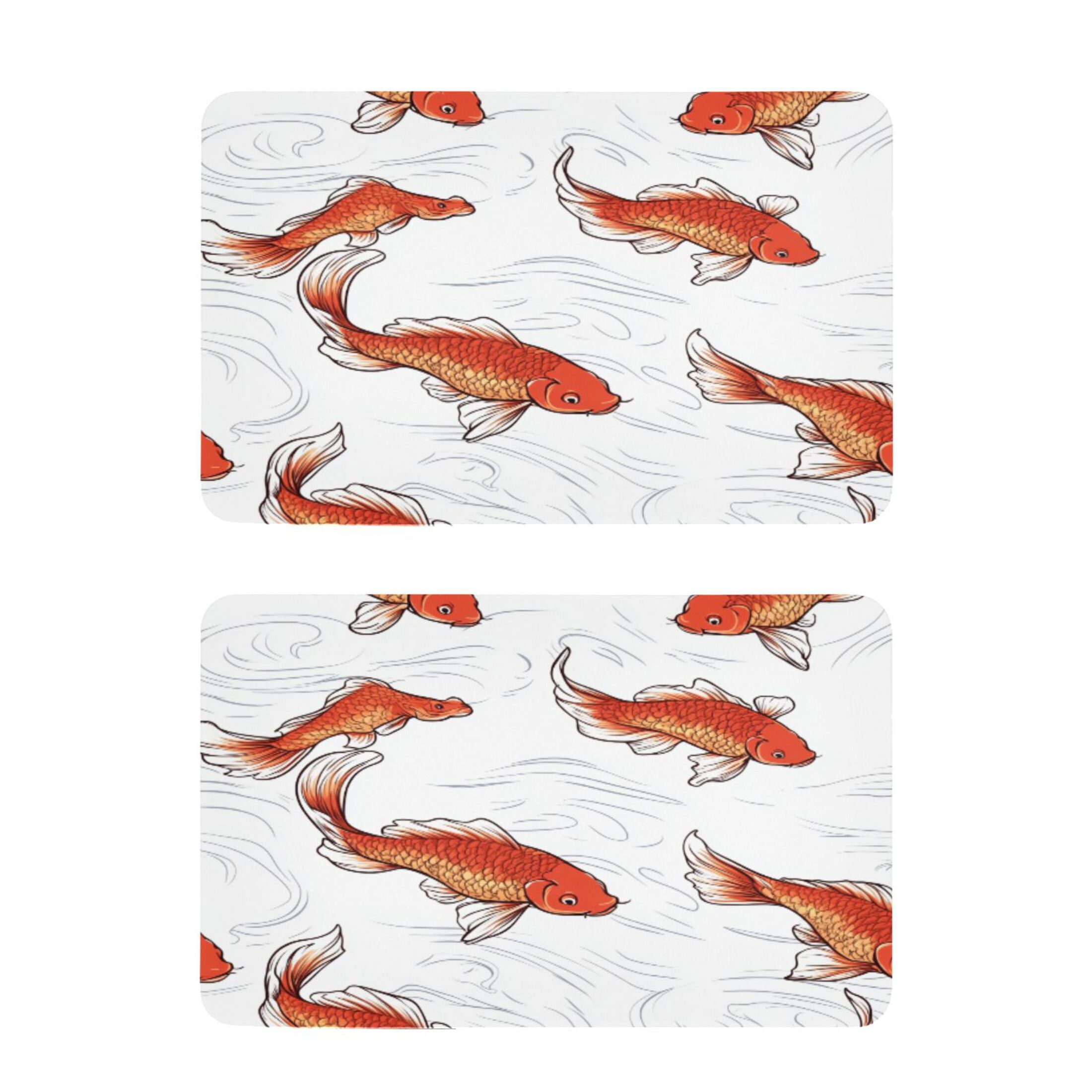 Red Fish on White 2 Pack 4x2.5 Inch Magnetic Stickers Thick and Strong ...