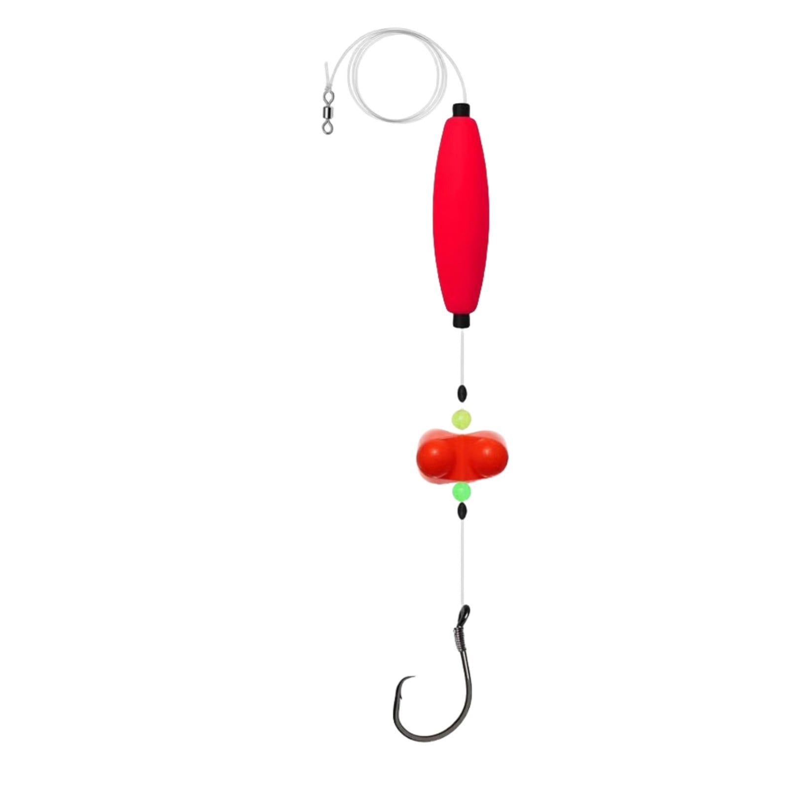 Red Fishing Float Rig with Rustproof Hooks – Easy to Spot, Anti ...